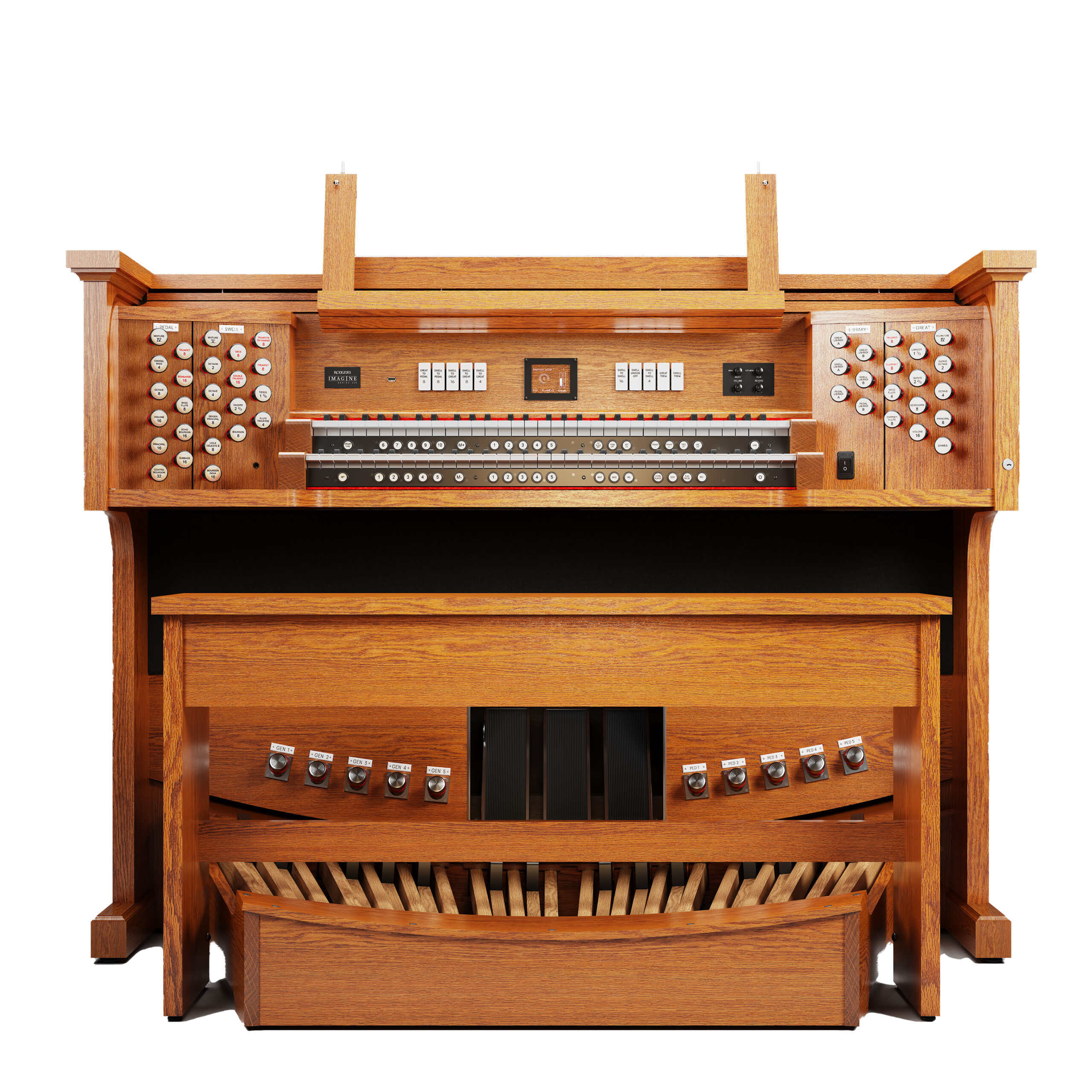 Rodgers Imagine 239LTi - 2-Manual Lighted Drawknob Organ Console - With ...