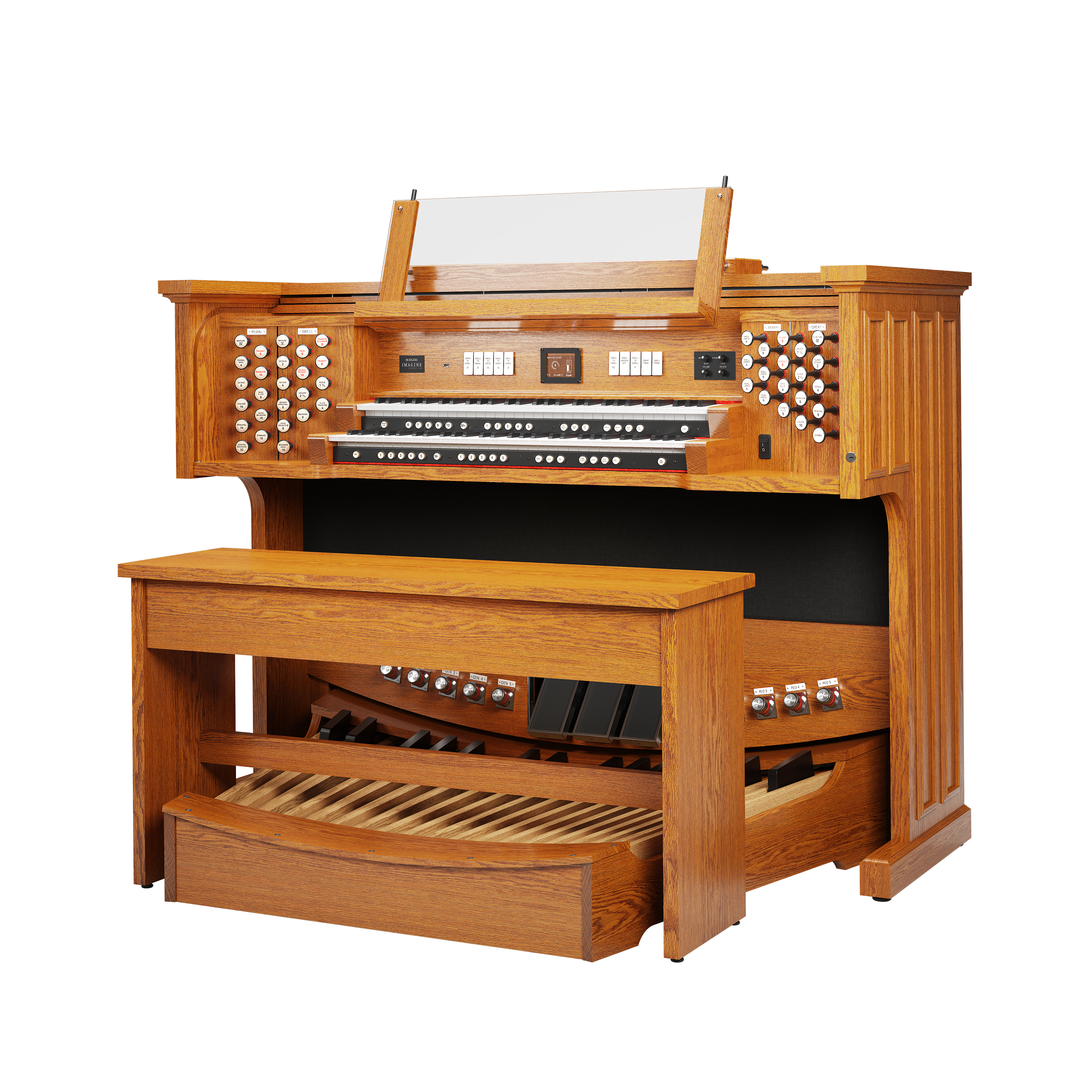 Rodgers Imagine 239LTi - 2-Manual Lighted Drawknob Organ Console - With ...